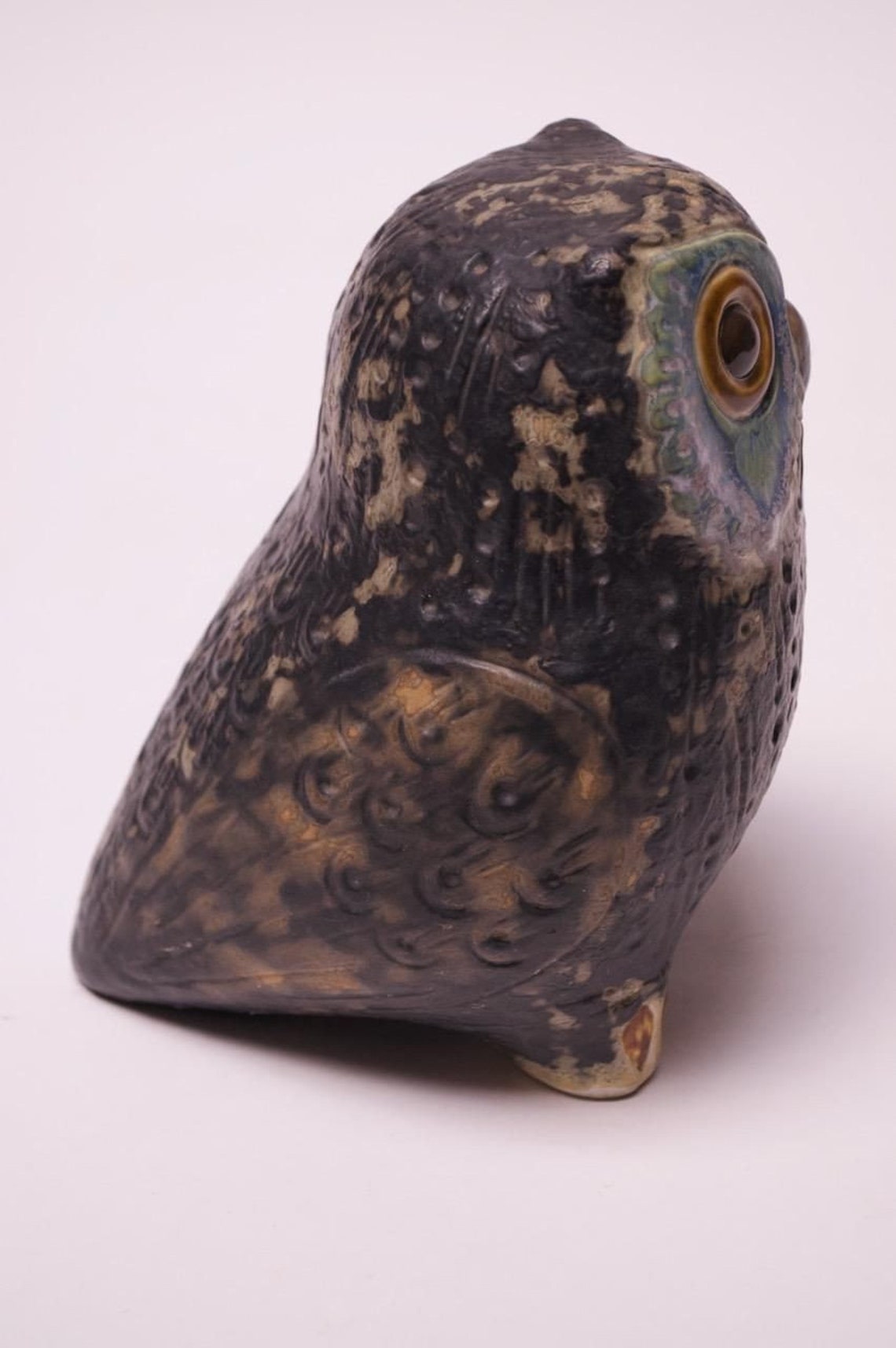 Lladro Enameled Stoneware Owl Figurine - Etsy