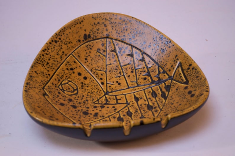 Vintage Ceramic Fish Ashtray / Decorative Dish by Marc Bellaire - Etsy