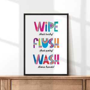 Bathroom Print for Kids, Kids Prints, Kids Poster, Bathroom Print, Kids ...