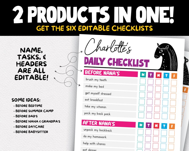 Printable Daily Routine for Kids Toddler Routine Chart - Etsy