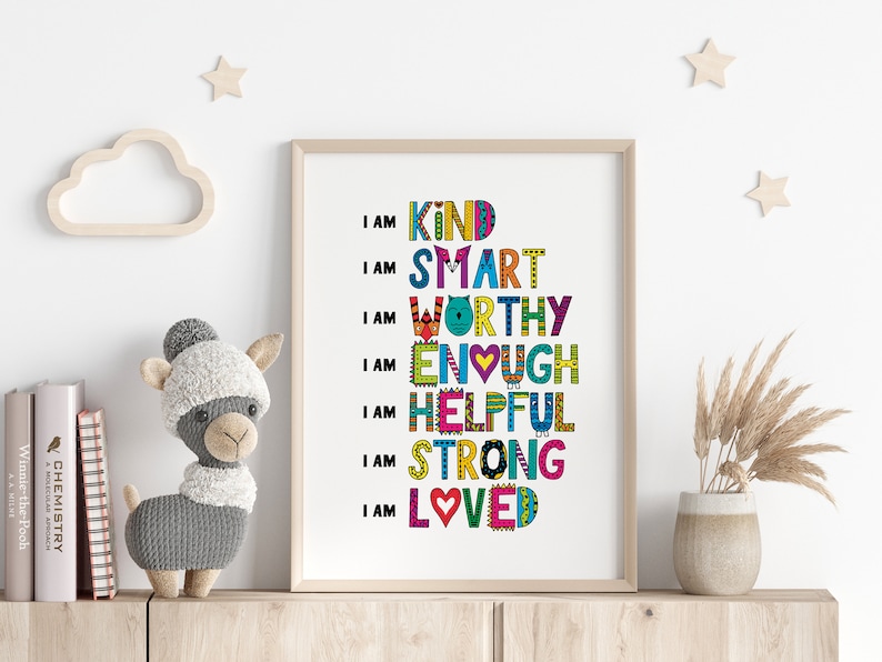 Printable Motivational Poster, Positive Affirmations, Kids Prints, Kids ...