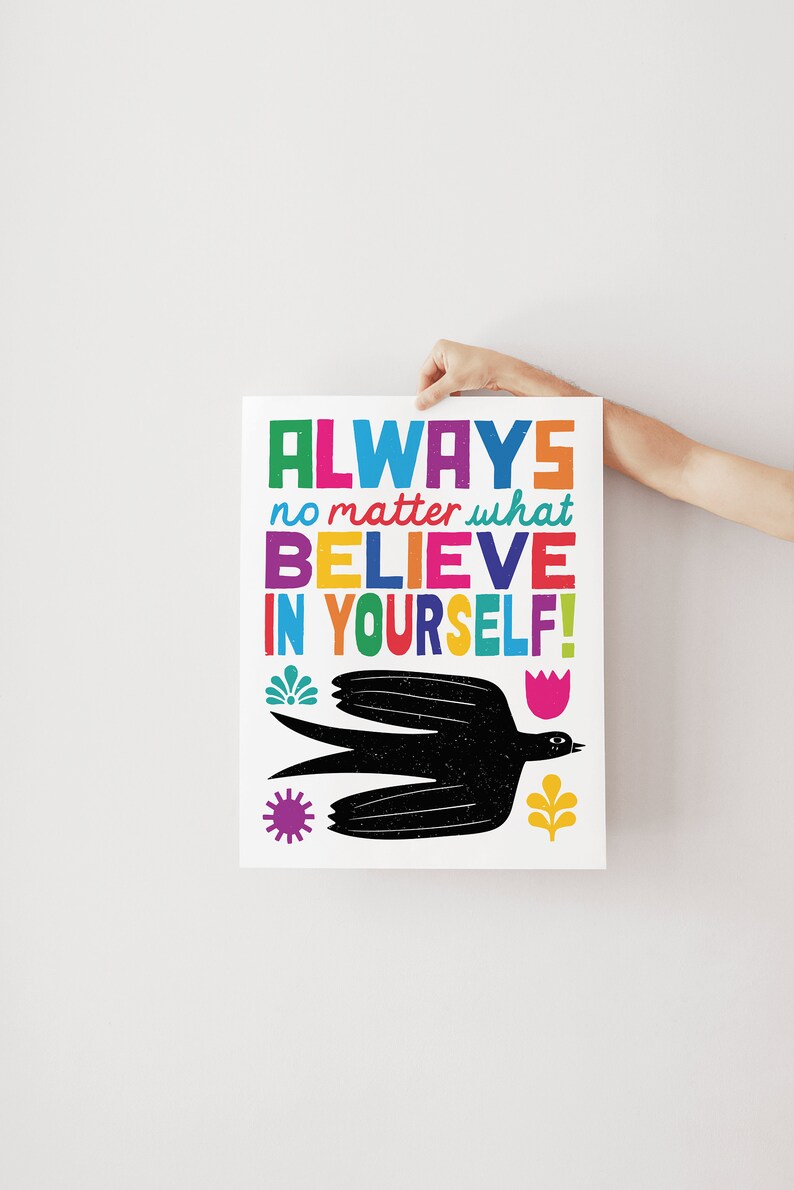 Printable Inspirational Print for Kids Positive Affirmations - Etsy
