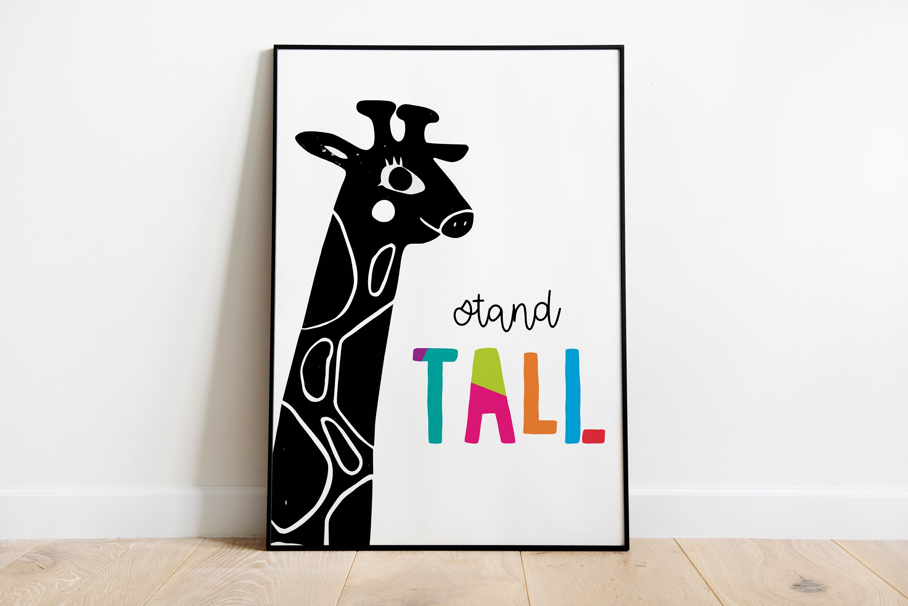 Printable Giraffe Print Cute Kids Print Printable Kids - Etsy