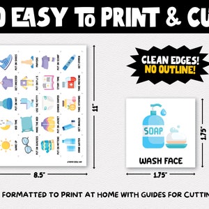 Daily Routine for Kids Toddler Routine Chart Editable Visual Schedule ...