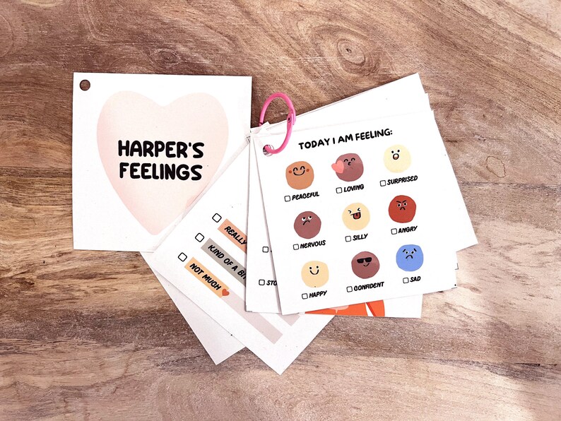 Feelings Chart for Kids Coping Skills Feelings Journal for - Etsy