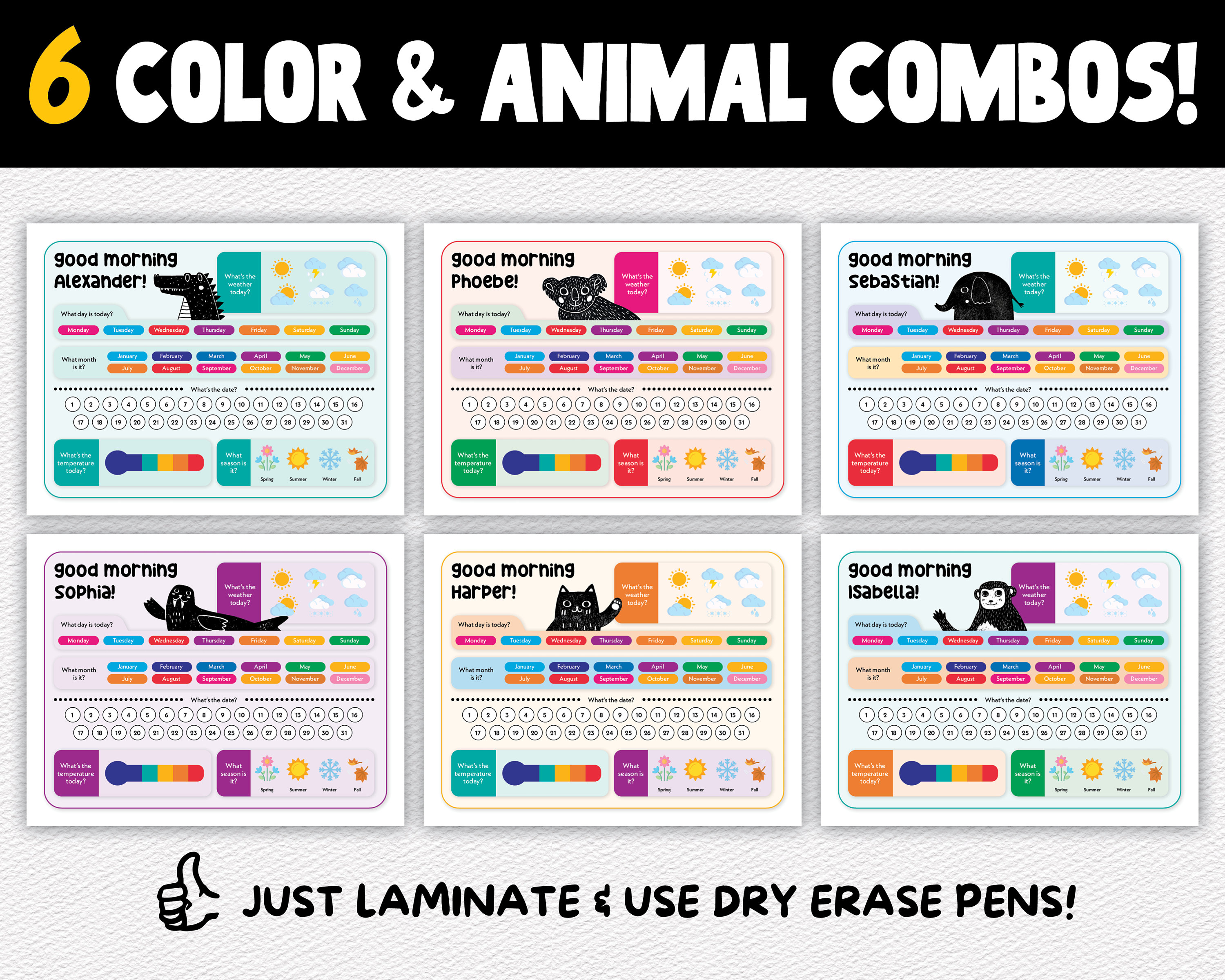 Daily Morning Board for Kids Calendar Activities for Kids - Etsy