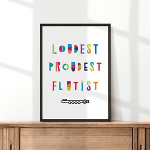 Flute Print, Printable Kids Prints, Kids Poster, Flute Poster ...