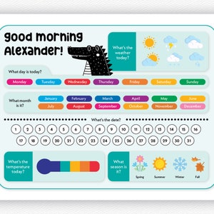 Daily Morning Board for Kids Calendar Activities for Kids Printable ...