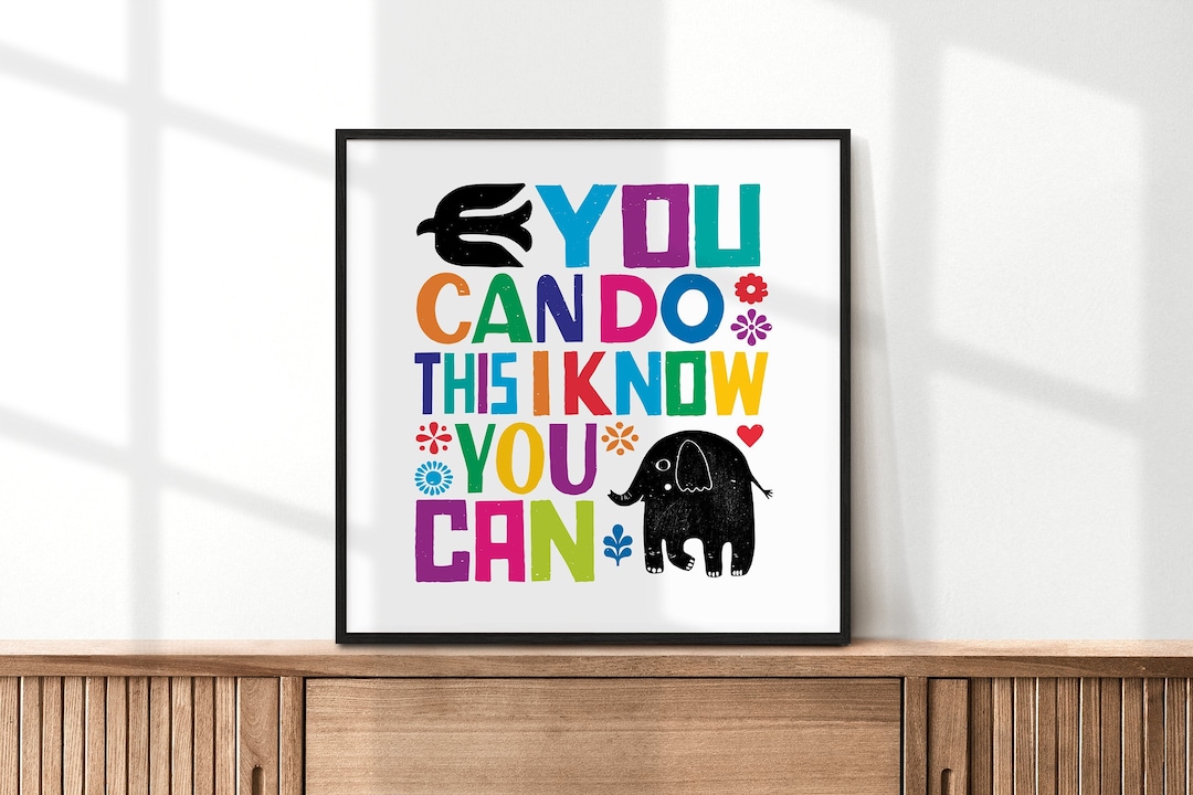 Printable Positive Affirmations Poster, Motivational Print for Kids ...