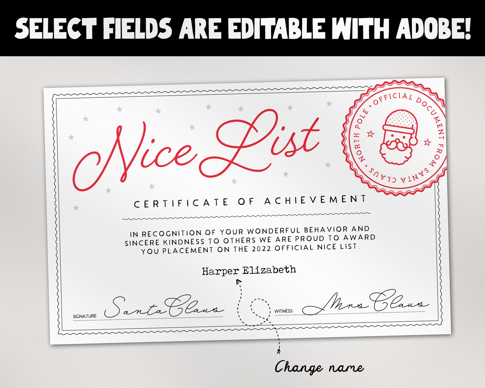 Editable Letter From Santa, Personalized Letter From Santa, Printable ...