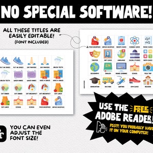 Daily Routine for Kids Toddler Routine Chart Editable Visual Schedule ...