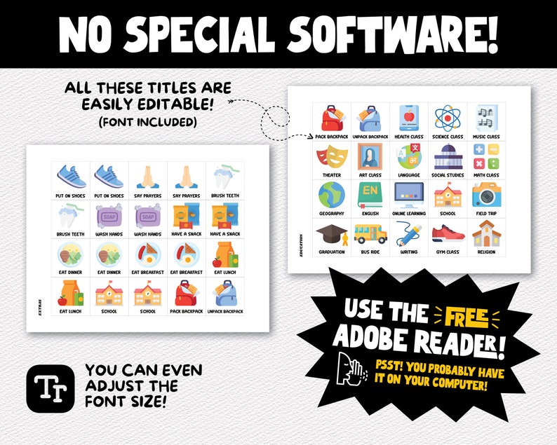Daily Routine for Kids Toddler Routine Chart Editable Visual Schedule ...