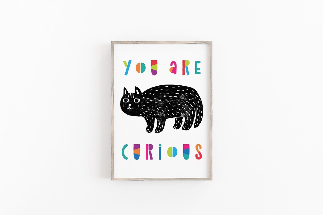 Cat Kids Print, Positive Affirmations, Cute Cat Print, Kids Poster, Cat ...