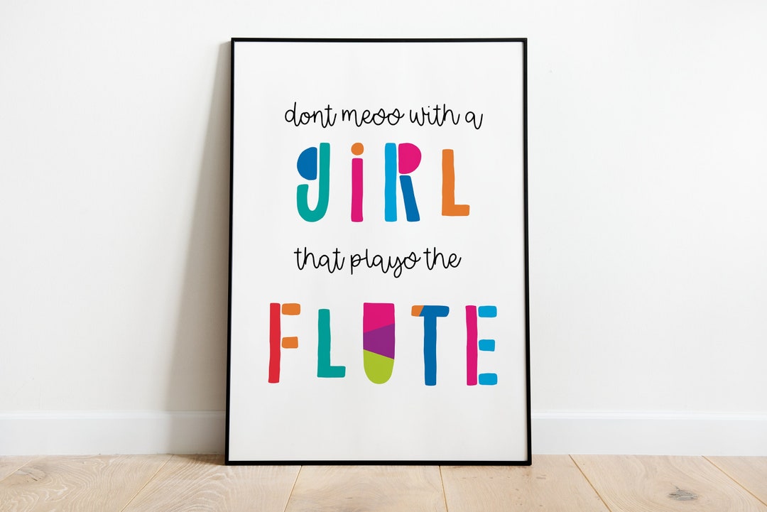 Flute Poster, Printable Kids Prints, Kids Poster, Flute Print ...
