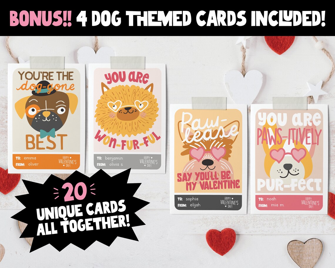 Editable Valentine's Day Cards, Printable Valentine Cards, Instant ...