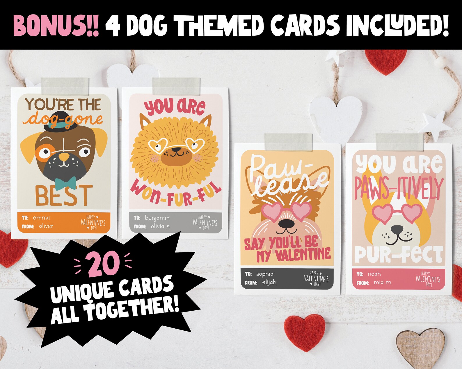 Editable Valentine's Day Cards, Printable Valentine Cards, Instant ...