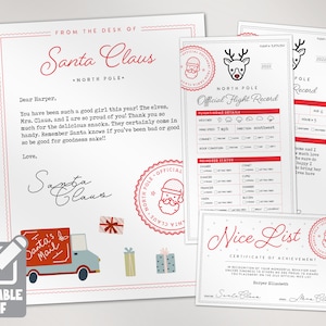 Editable Letter From Santa, Personalized Letter From Santa, Printable ...