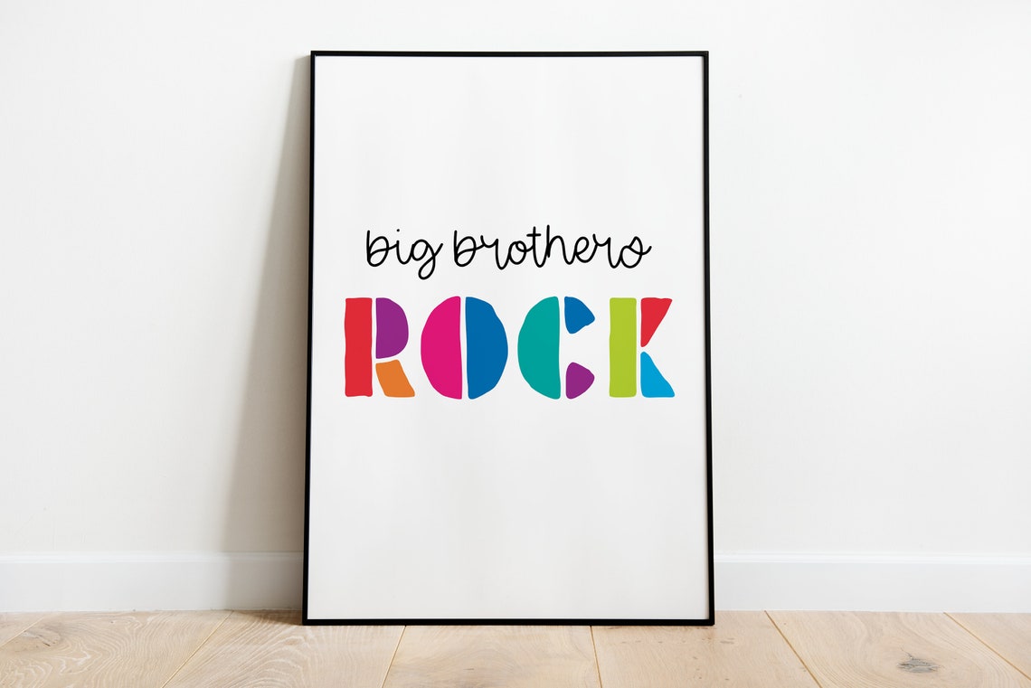 Big Brother Print for Kids, Kids Prints, Kids Poster, Playroom, Kids ...