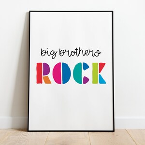 Big Brother Print for Kids, Kids Prints, Kids Poster, Playroom, Kids ...