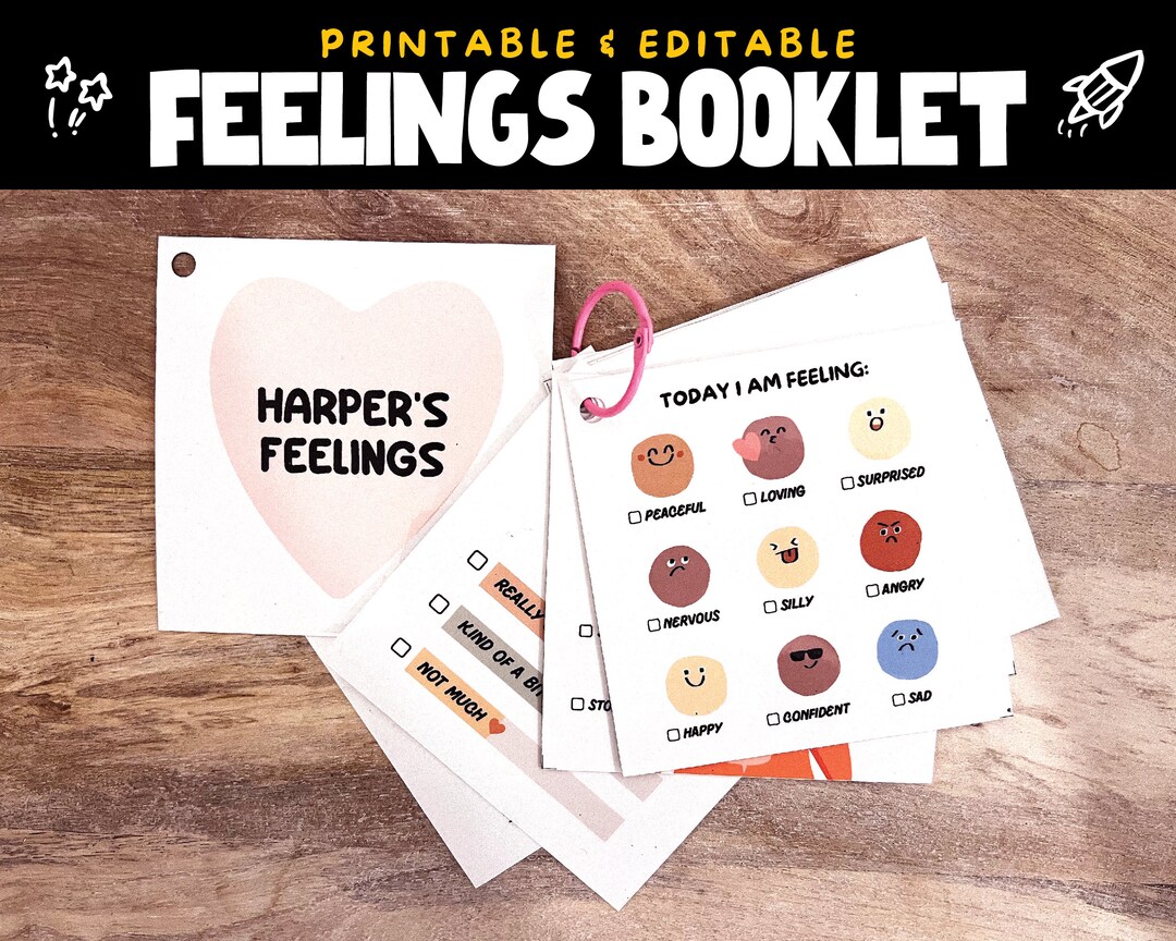 Feelings Chart for Kids Coping Skills Feelings Journal for Kids ...