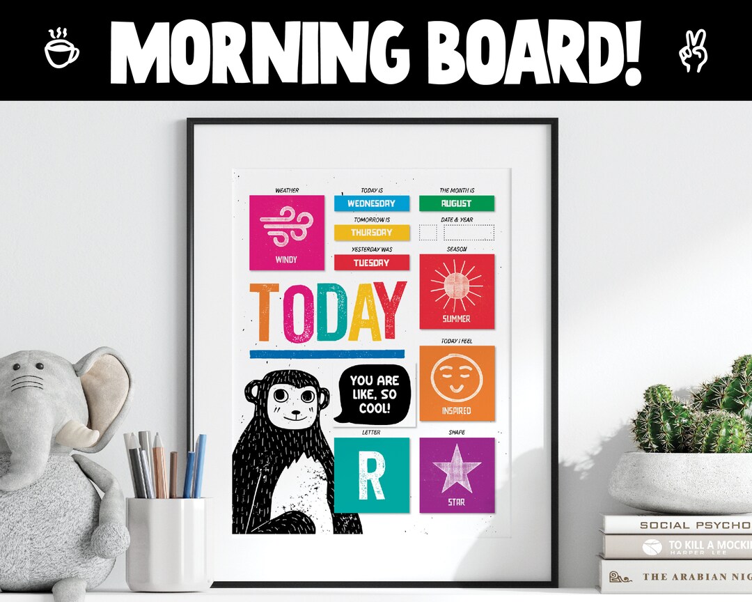 Daily Morning Board Calendar for Kids Weather Chart for Kids Printable ...