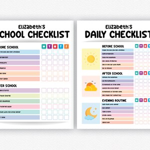 Editable Chart for Kids Printable to Do List Daily Routine for Kids ...
