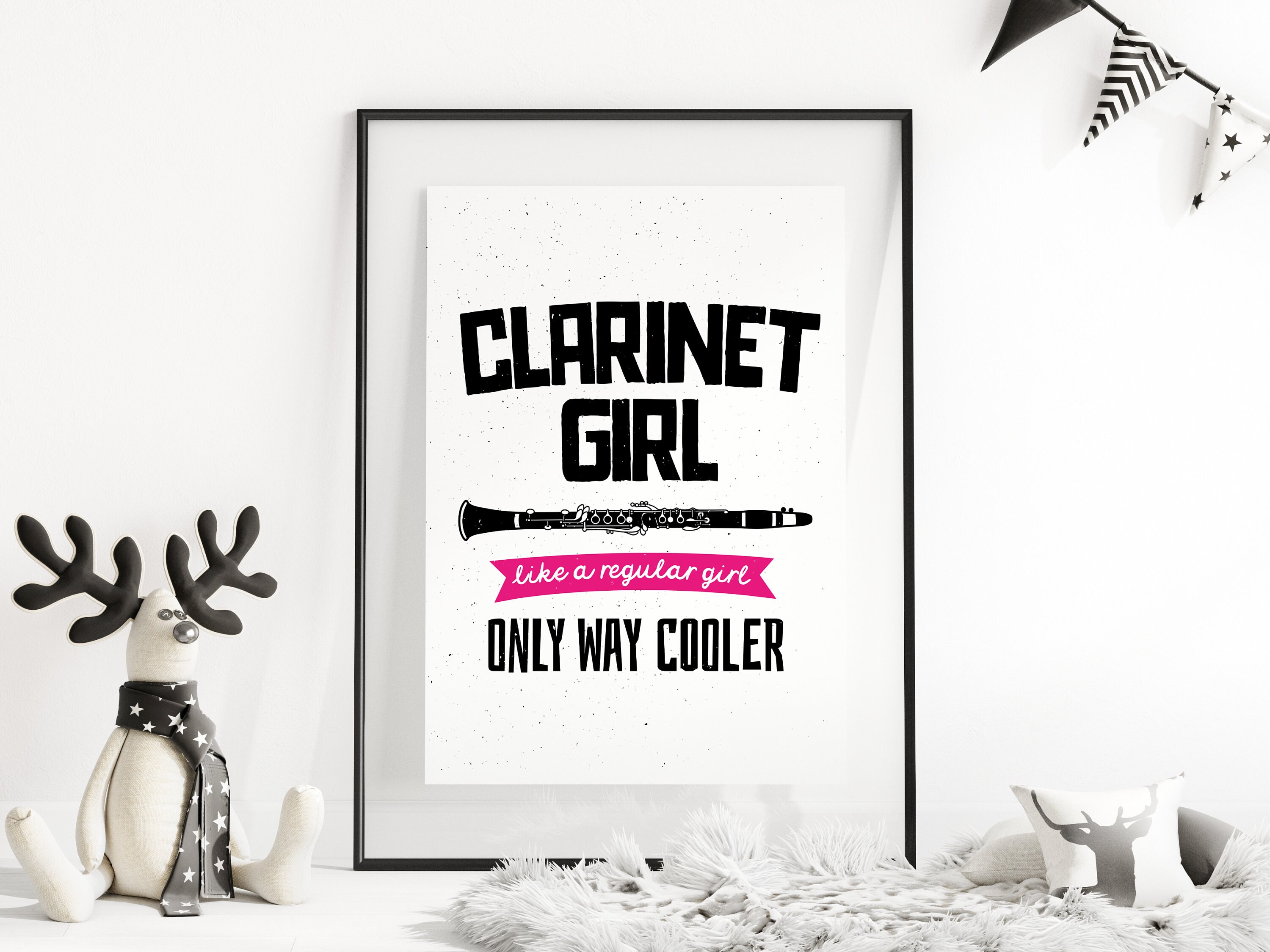 Printable Clarinet Poster, Clarinet Print for Girls, Printable Kids ...