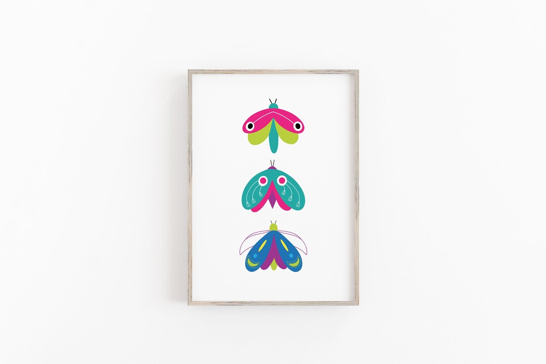 Bug Kids Print, Colorful Print for Kids, Bright Nursery Art, Colorful ...