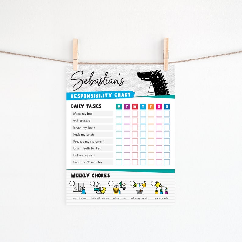 Editable Chart for Kids, Printable to Do List, to Do List for Kids ...