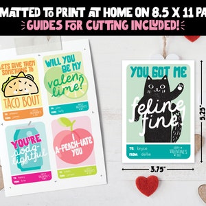 Editable Valentine's Day Cards, Printable Valentine Cards, Instant ...