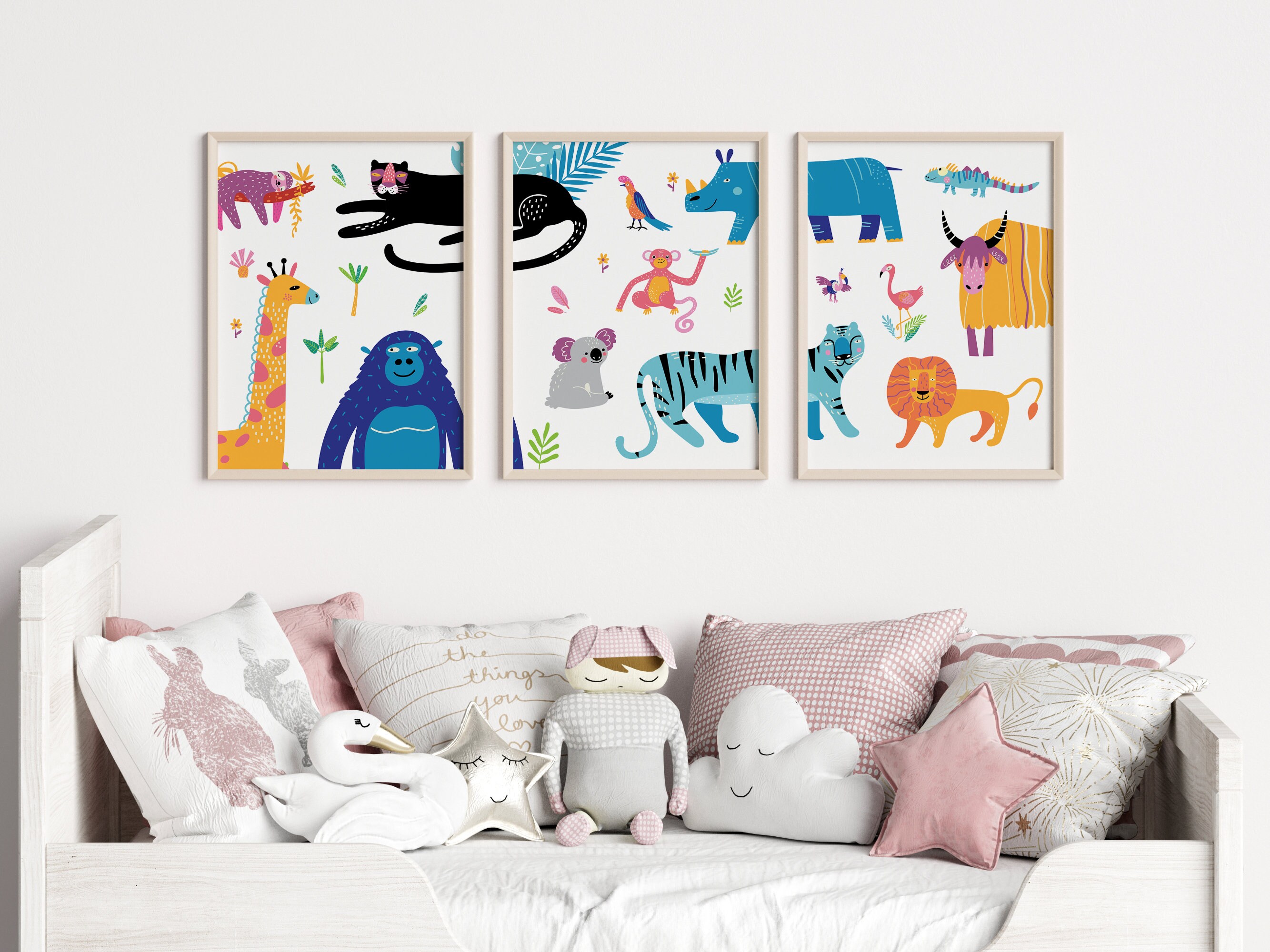 Set of 3 Animal Prints, Kids Prints, Kids Poster, Classroom Decor ...