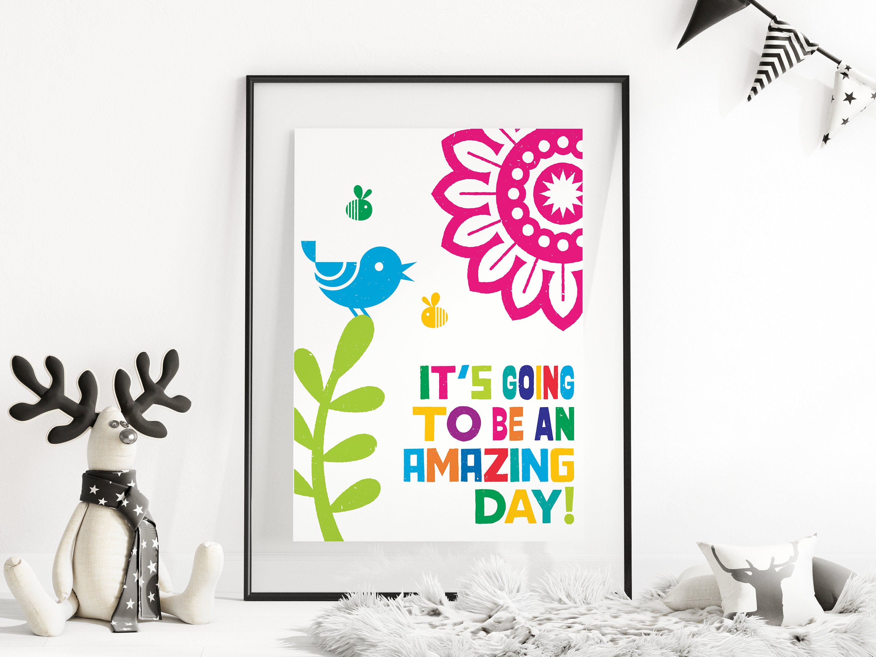 Printable Positive Affirmations Poster Happy Print for Kids ...