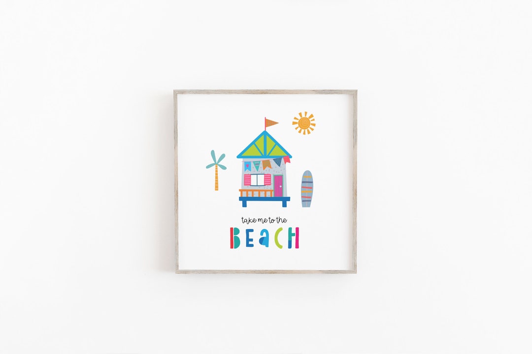 Kids Beach Print, Kids Room Posters, Beach, Ocean, Kids Room Decor, Art ...