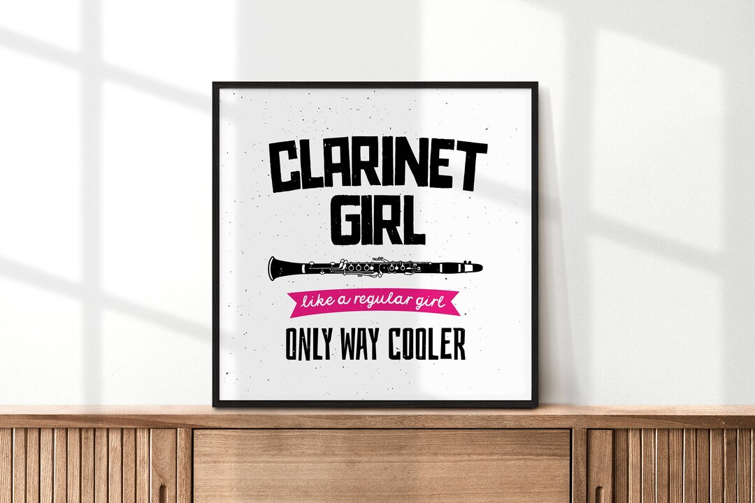 Printable Clarinet Poster, Clarinet Print for Girls, Printable Kids ...