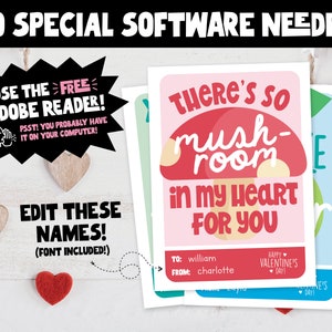 Editable Valentine's Day Cards, Printable Valentine Cards, Instant ...