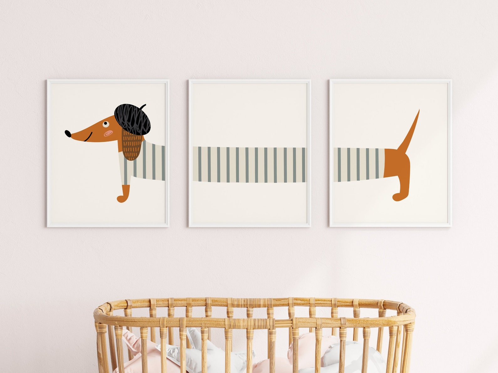Printable Dachshund Print, Set of 3, Kids Room Poster, Dachshund, Dog ...