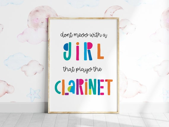 Clarinet Poster Printable Kids Print Kids Poster Clarinet - Etsy