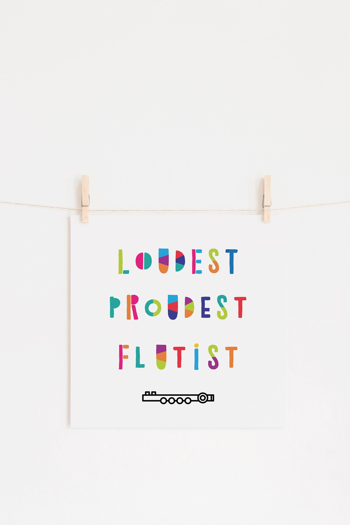 Flute Print, Printable Kids Prints, Kids Poster, Flute Poster ...