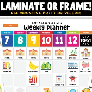 Kids Weekly Planner Printable Homeschool Planner Printable Routine ...