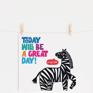 Printable Zebra Print, Cute Kids Print, Printable Kids Poster, Zebra ...