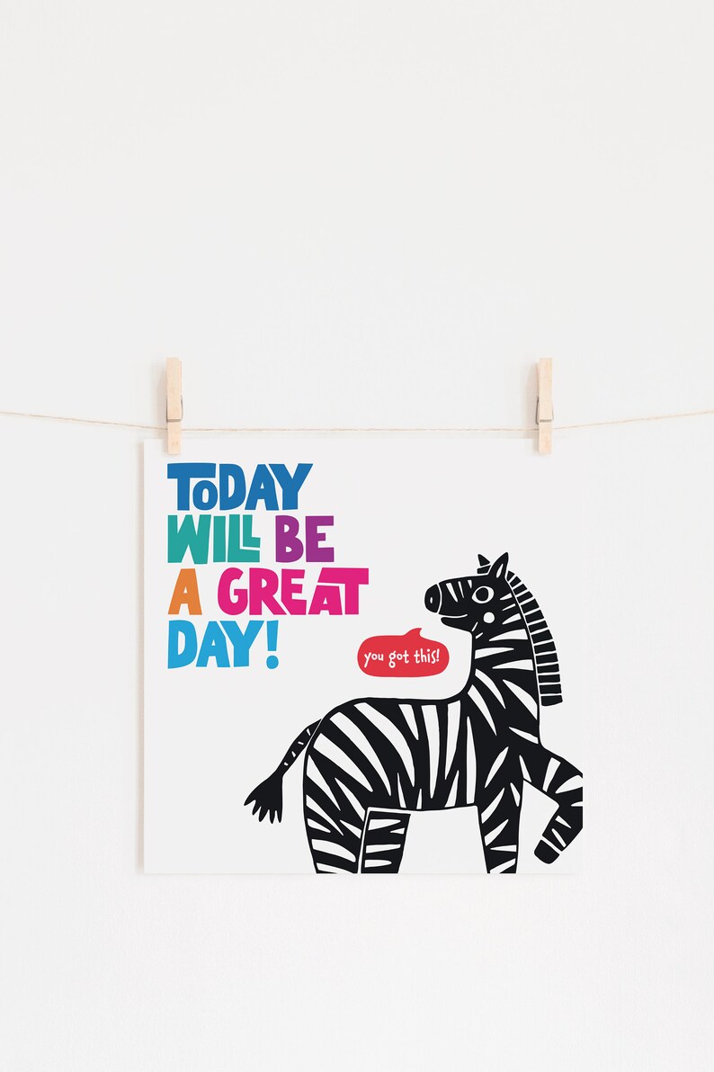 Printable Zebra Print, Cute Kids Print, Printable Kids Poster, Zebra ...