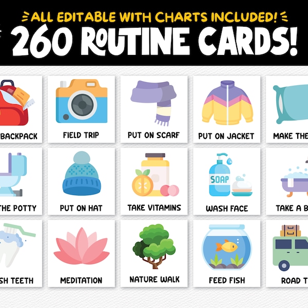 Toddler Routine Chart - Etsy