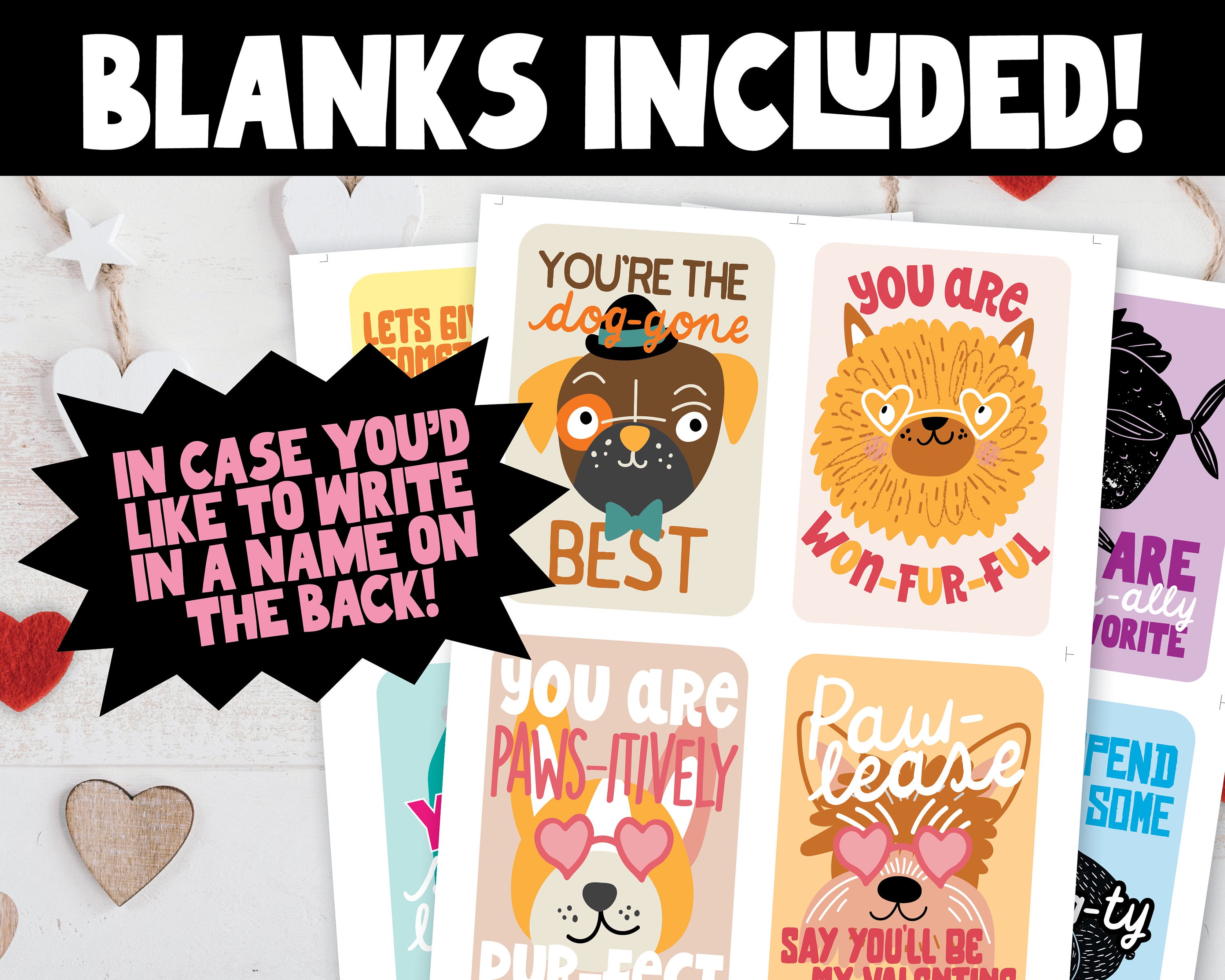 Editable Valentine's Day Cards, Printable Valentine Cards, Instant ...