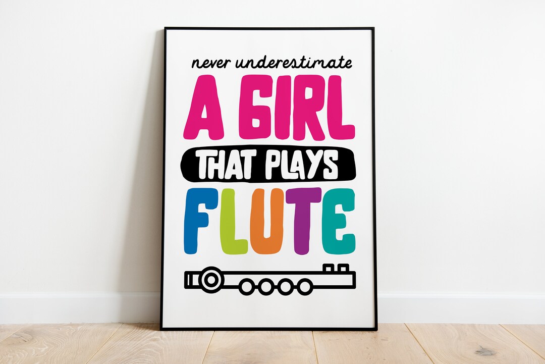 Flute Print, Printable Kids Prints, Kids Poster, Flute Poster ...