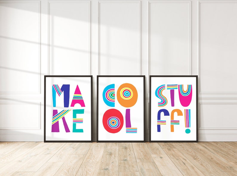 Printable Kids Print, Colorful Art Print, Cute Kids Prints, Art Poster ...