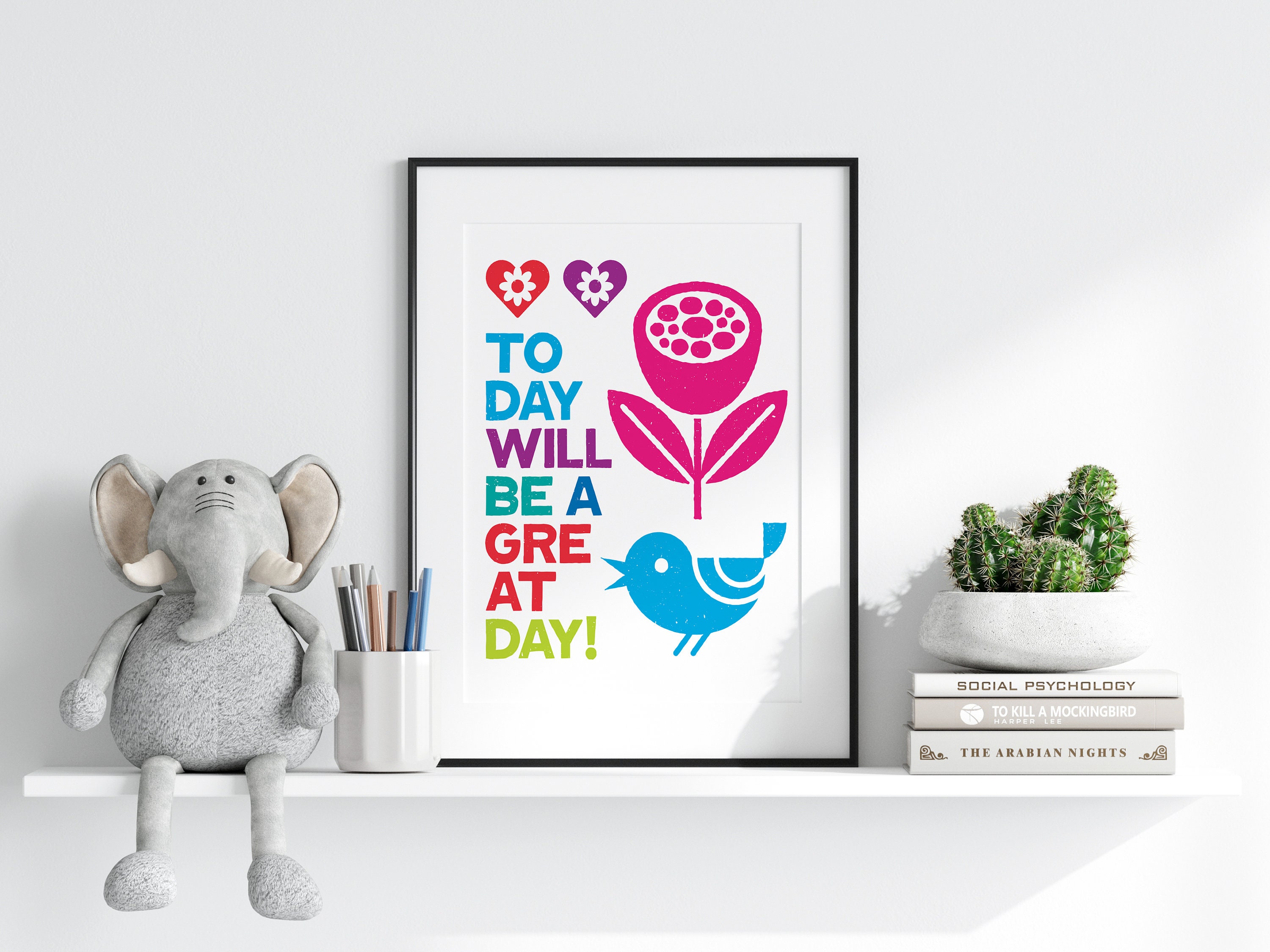 Printable Positive Affirmations Poster Happy Print for Kids ...