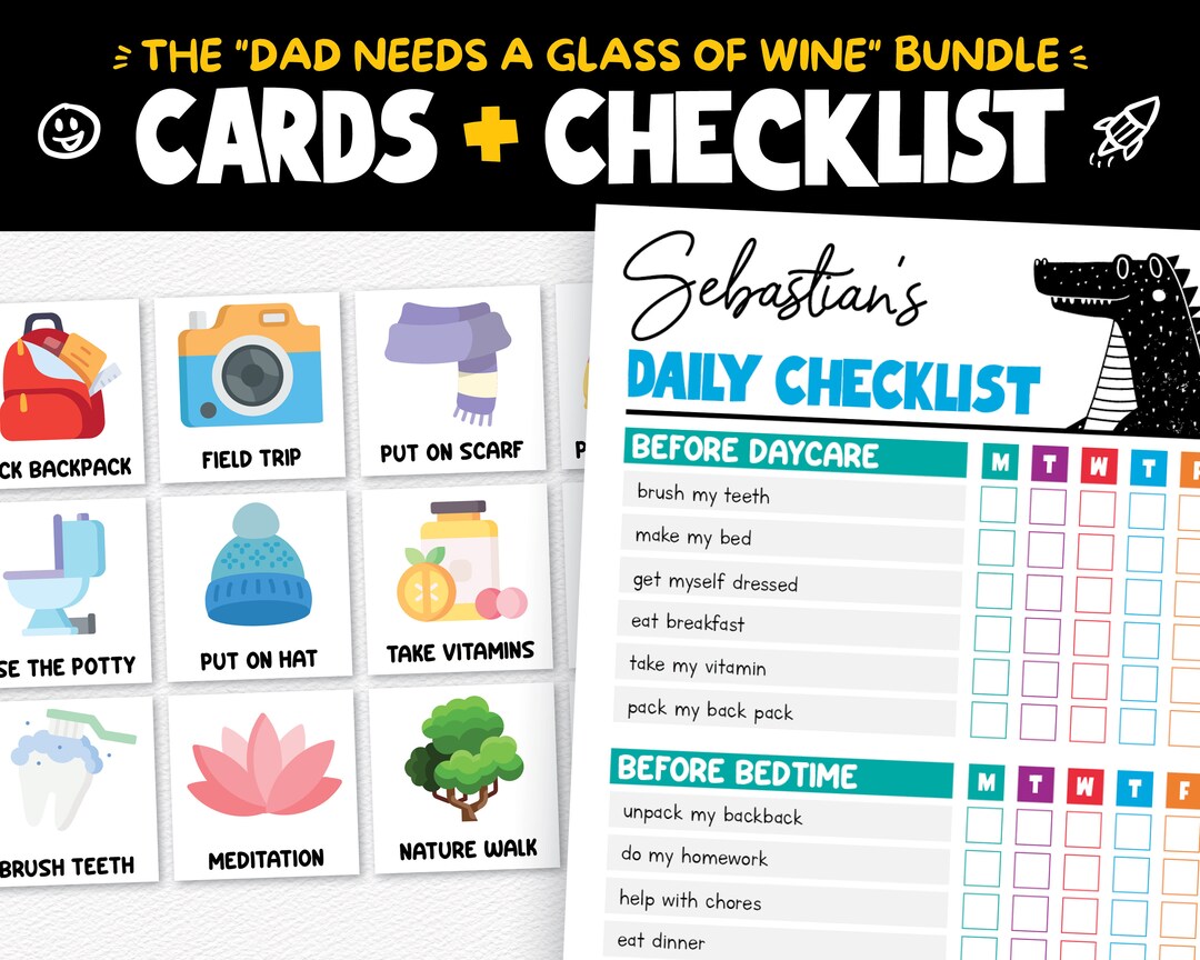 Printable Daily Routine for Kids Toddler Routine Chart Editable Visual ...