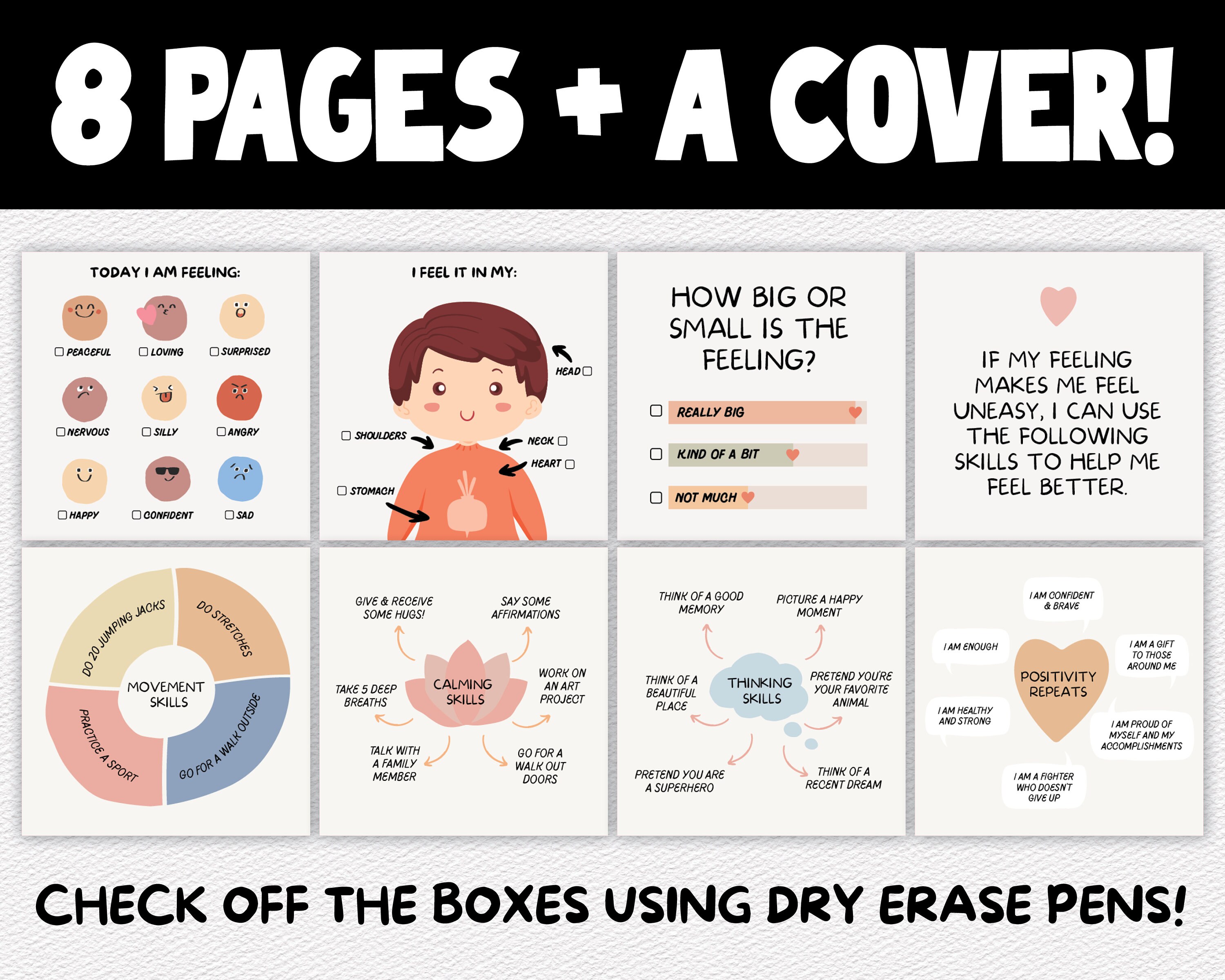 Feelings Chart for Kids Coping Skills Feelings Journal for Kids ...