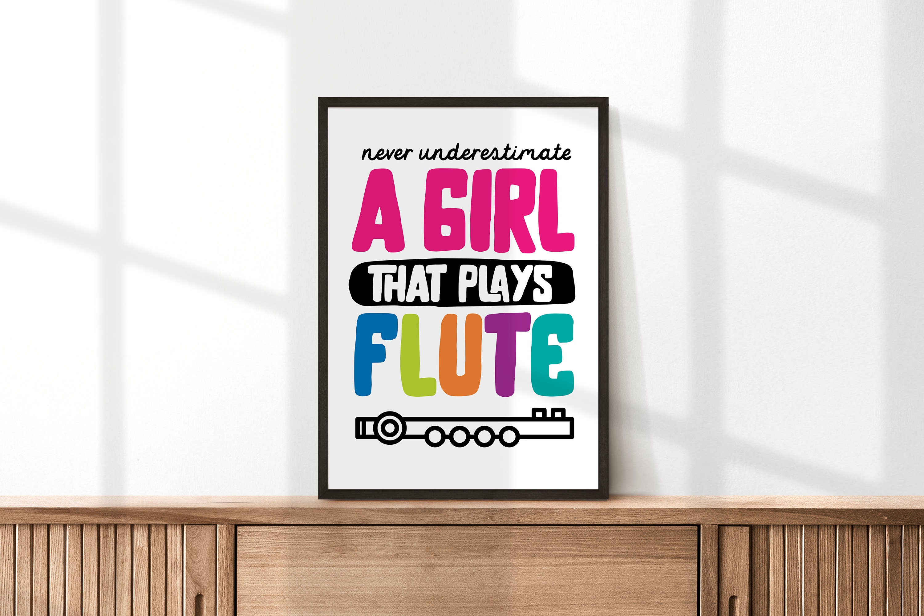 Flute Print Printable Kids Prints Kids Poster Flute Poster - Etsy