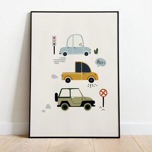 Car Prints, Set of 8, Travel Print, Printable Wall Art, Nursery, Boys ...